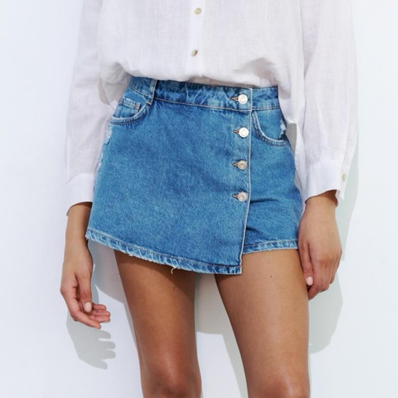 Zara | Shorts | Zara Denim Skort | Poshmark